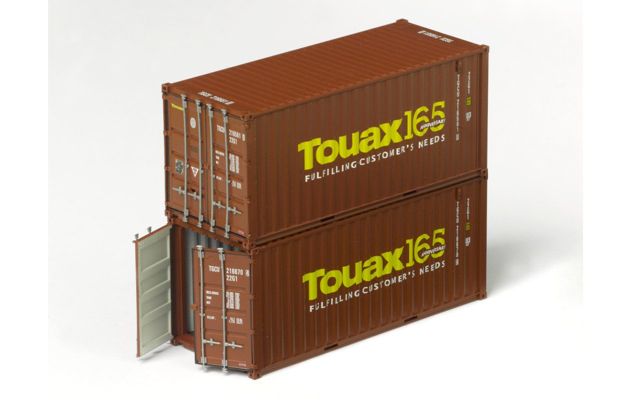PT TRAINS 190016 SET 2 X Container 20´DV TOUAX 165th ANNIVERSARY ...