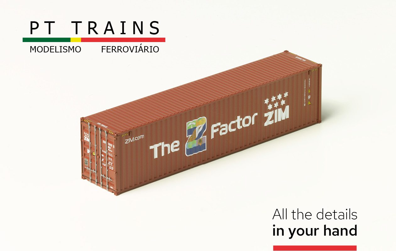 PT TRAINS 840050 Container 40´ HC ZIM - Modelrailway.pt